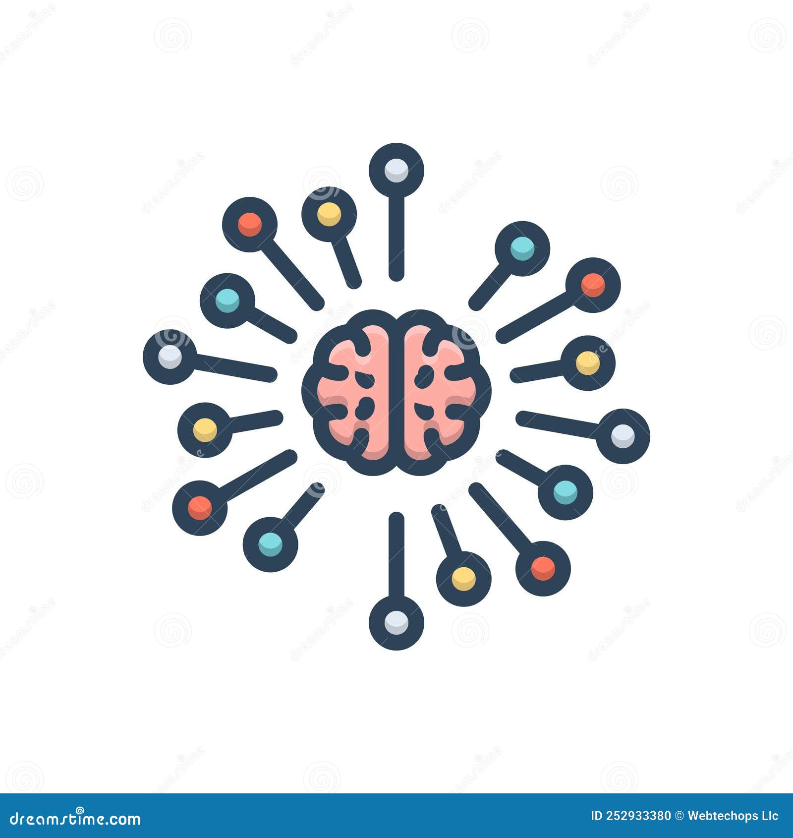 Color Illustration Icon for Neural, System and Spread Stock Vector ...