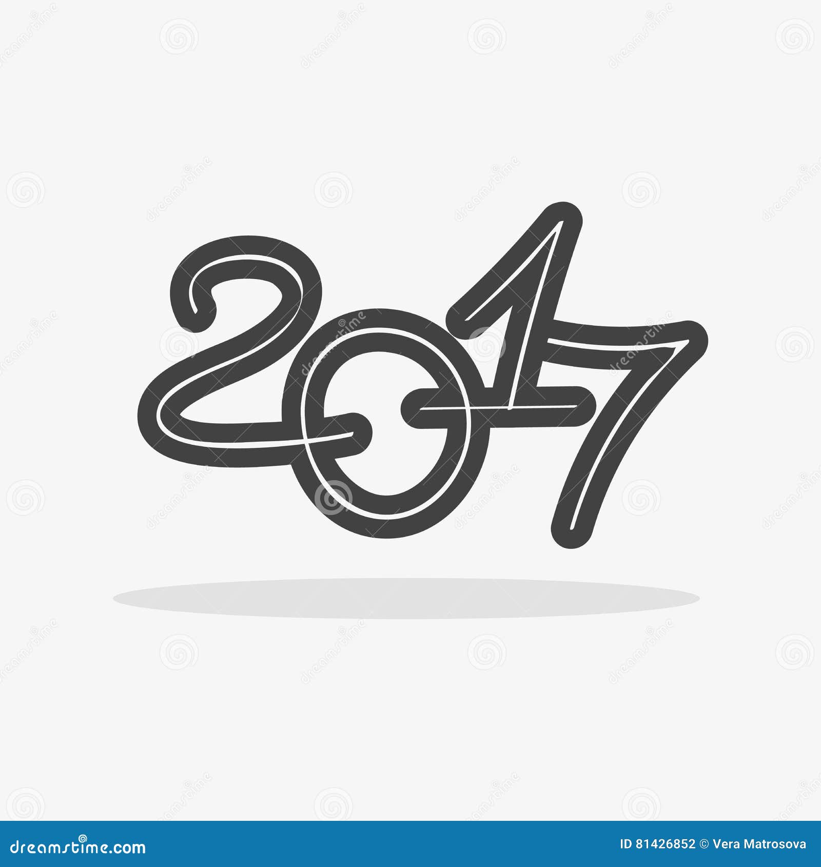 Icon 2017 stock vector. Illustration of sign, icon, artistic - 81426852