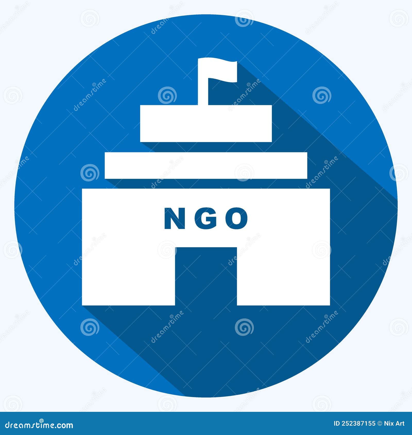 Icon NGO Building. Suitable for Community Symbol. Long Shadow Style ...