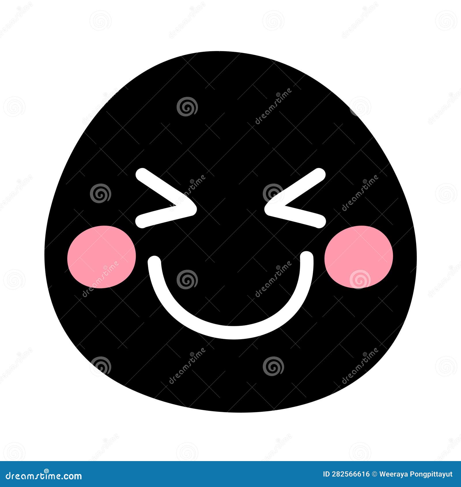 Icon-No.4 Smile Feeling Facial Emotion. Stock Vector - Illustration of ...