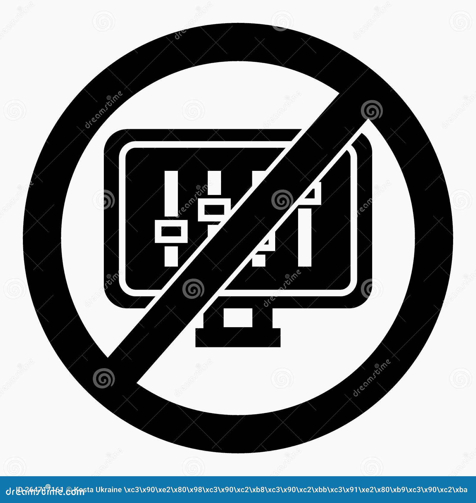 Icon no settings stock illustration. Illustration of prohibition ...