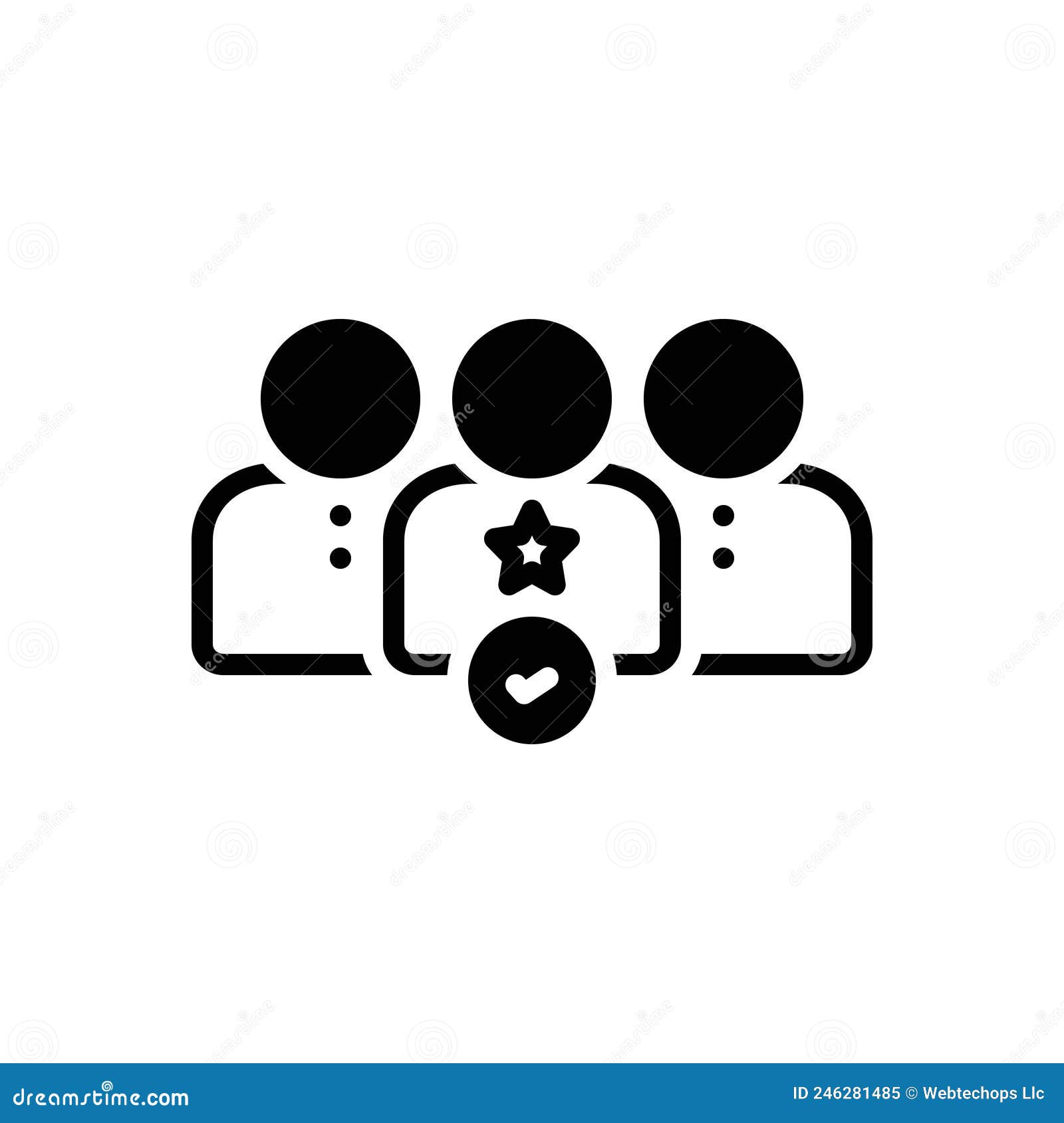 Black Solid Icon for Nominated, Employ and Recruit Stock Vector ...