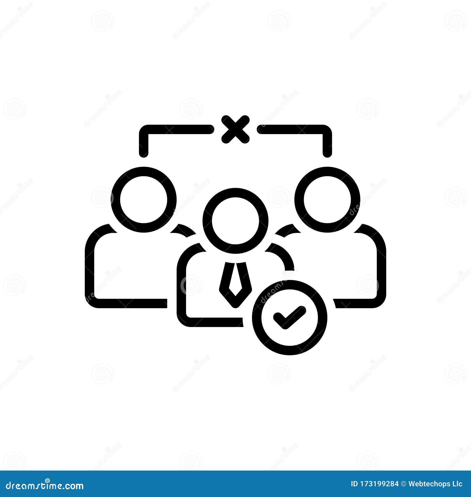 Black Line Icon for Nomination, Enrolment and Select Stock Illustration ...