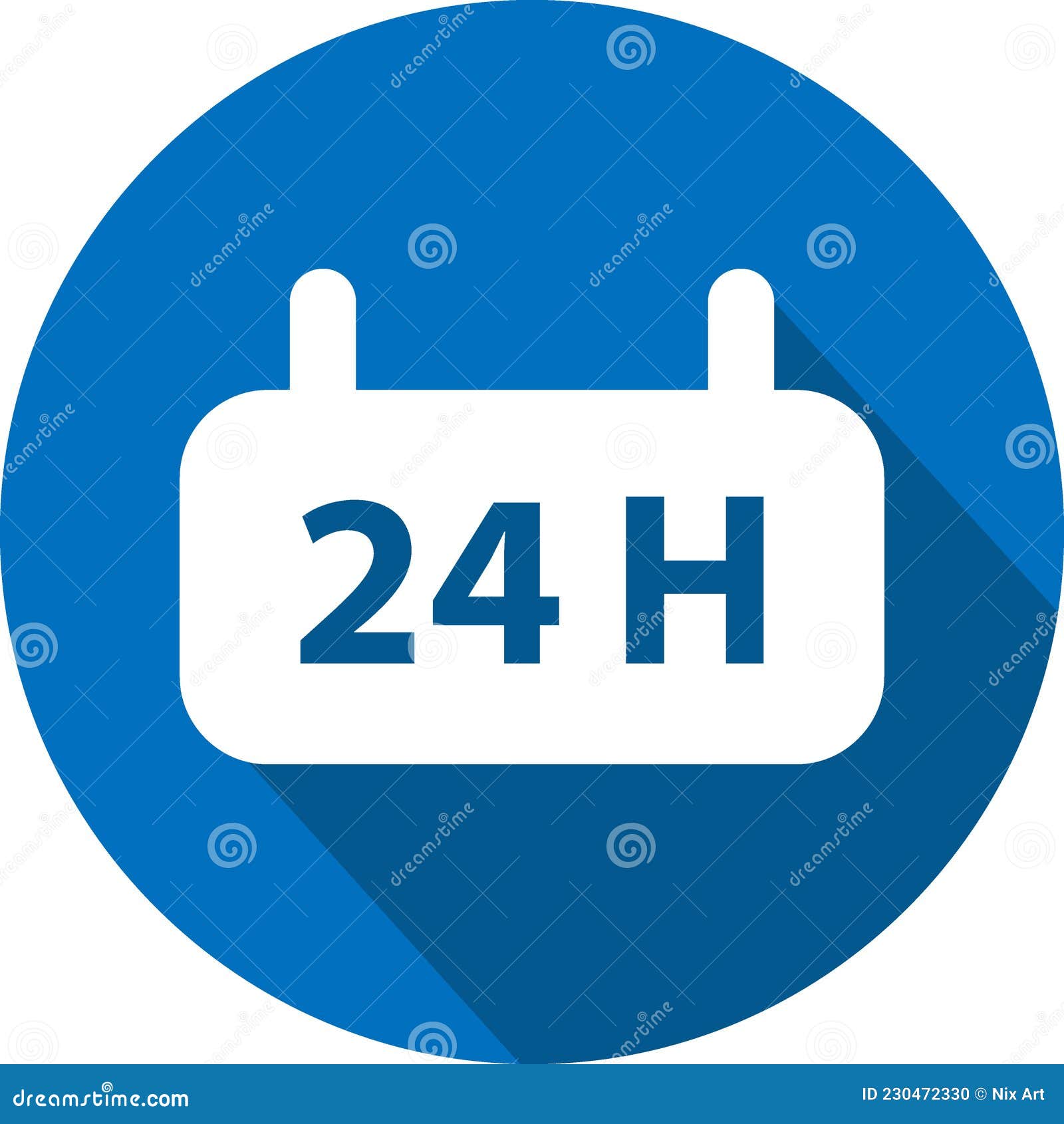 Icon Non Stop - Long Shadow Style Stock Vector - Illustration of ...