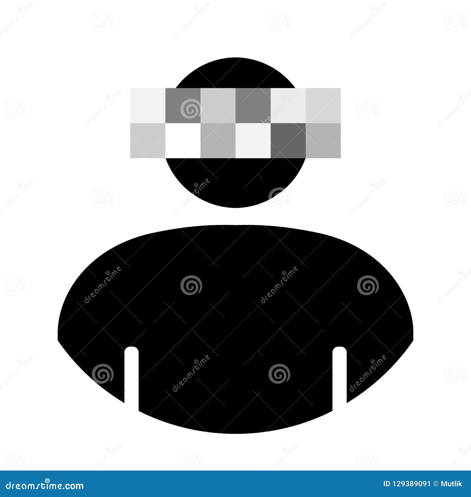 Icon Noname Anonymous with a Blurry Face Stock Vector - Illustration of ...