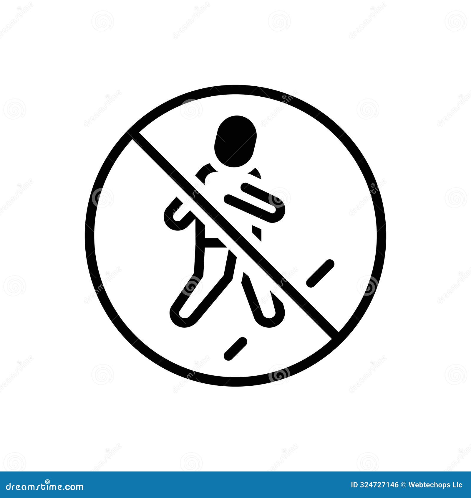 Black Solid Icon for Not Allowed, Pedestrian and Stop Stock ...