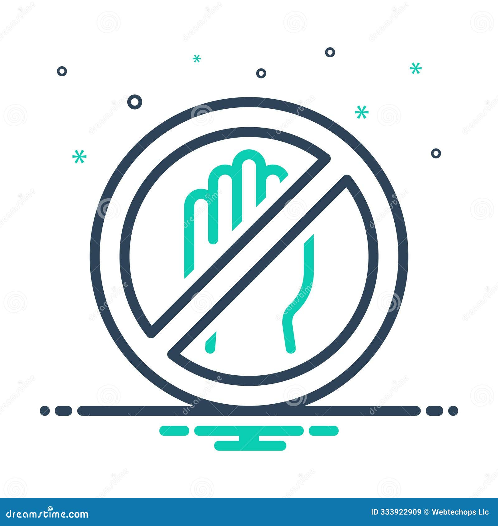 Mix Icon for Not Allowed, Restrict and Entry Stock Illustration ...