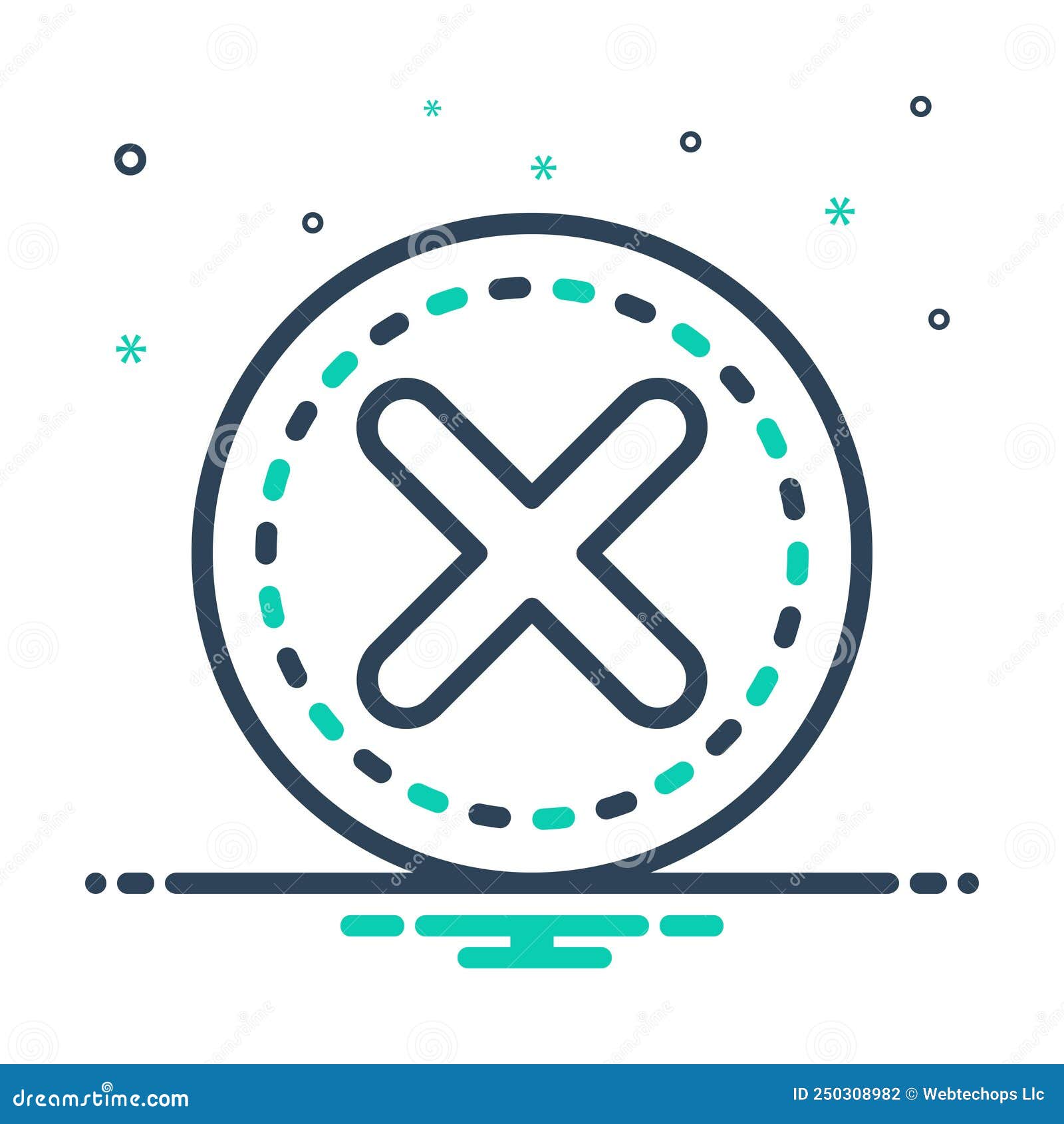 Mix Icon for Not, No Nope and Forbidden Stock Illustration ...