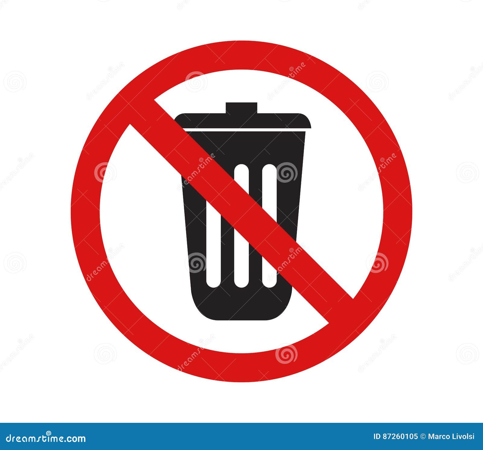 Icon not throw rubbish stock illustration. Illustration of geometric ...