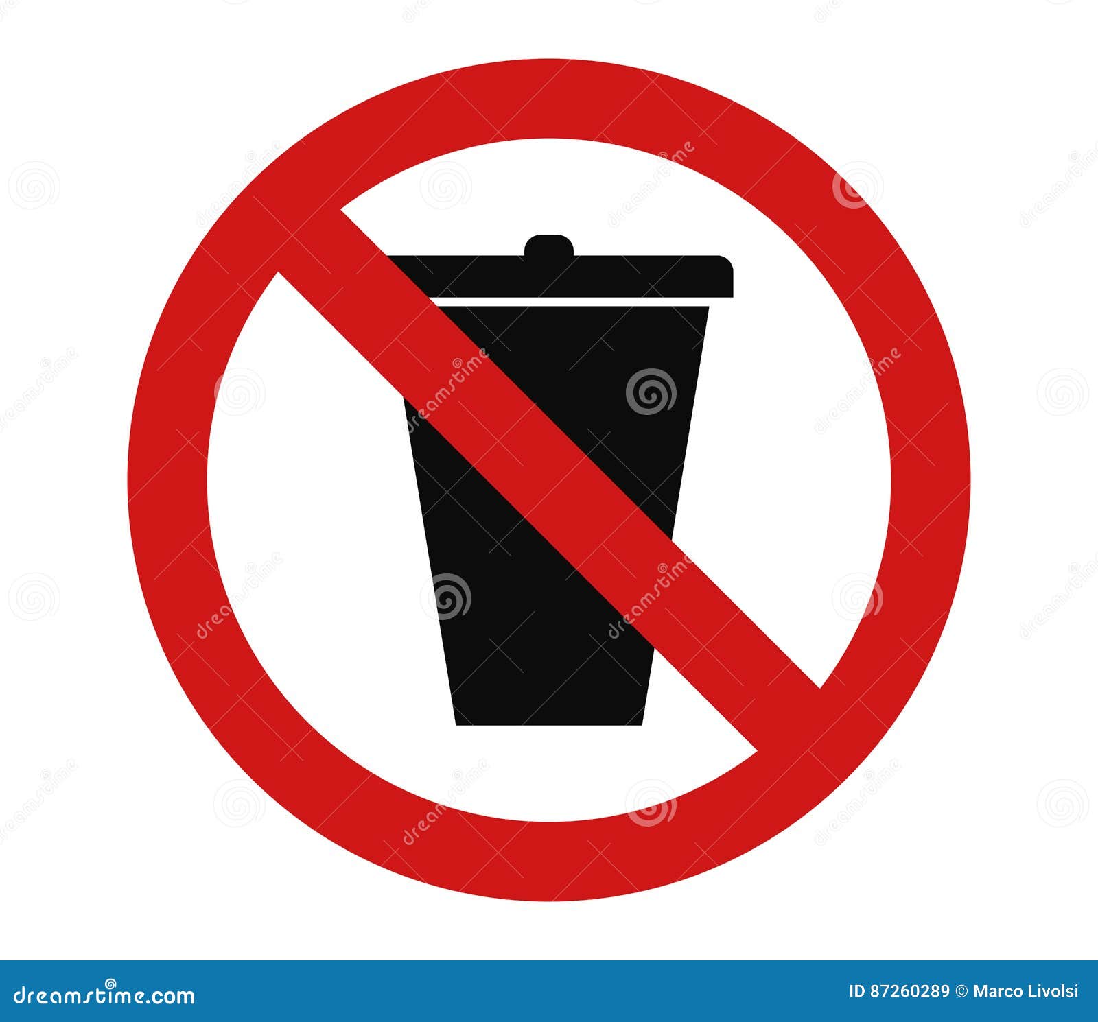 Icon not throw rubbish stock illustration. Illustration of geometric ...