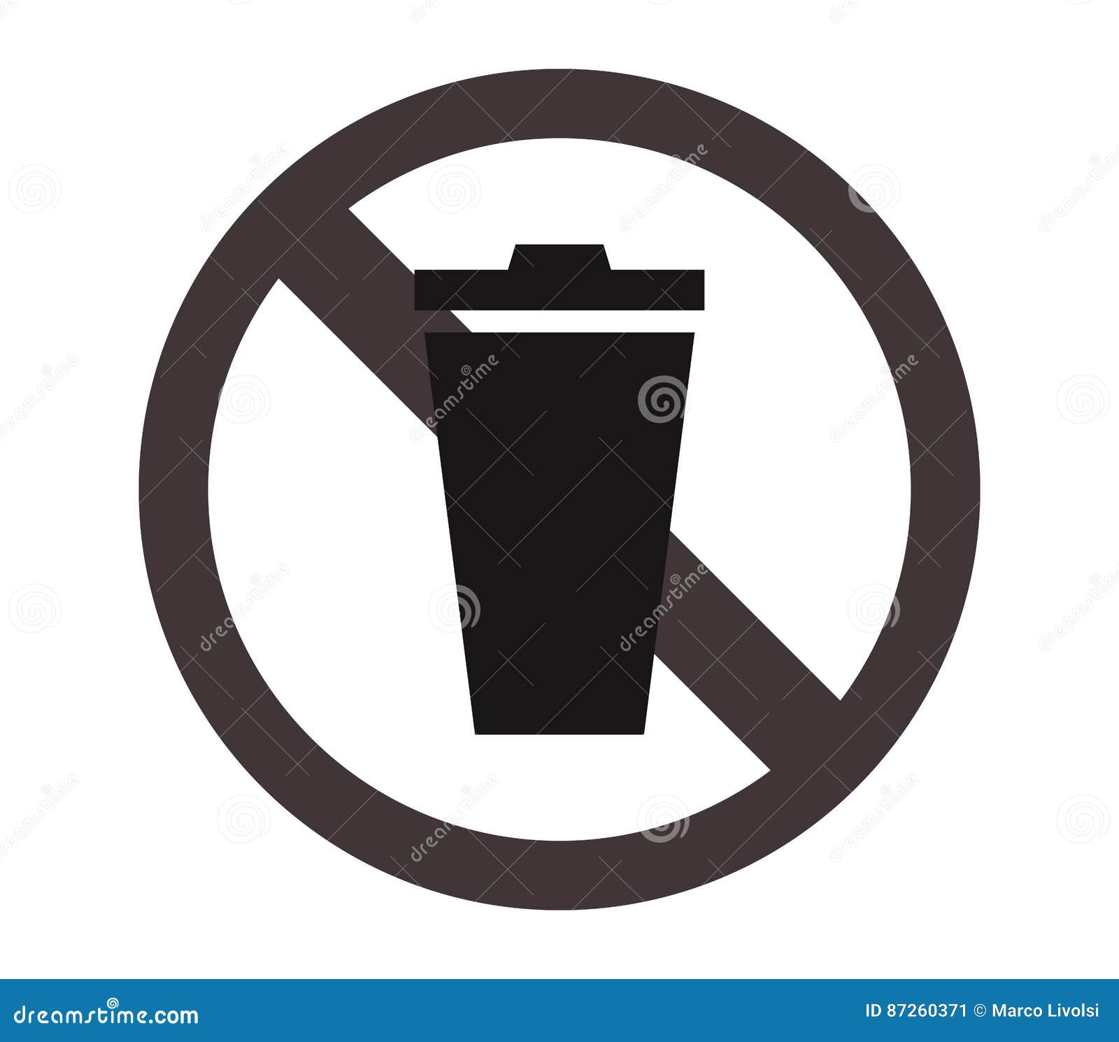 Icon not throw rubbish stock illustration. Illustration of navigation ...