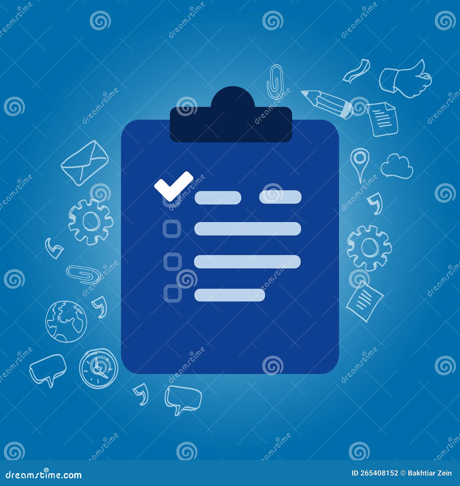 Icon of Notepad Board Check List Goals Plan Check Mark Illustration ...