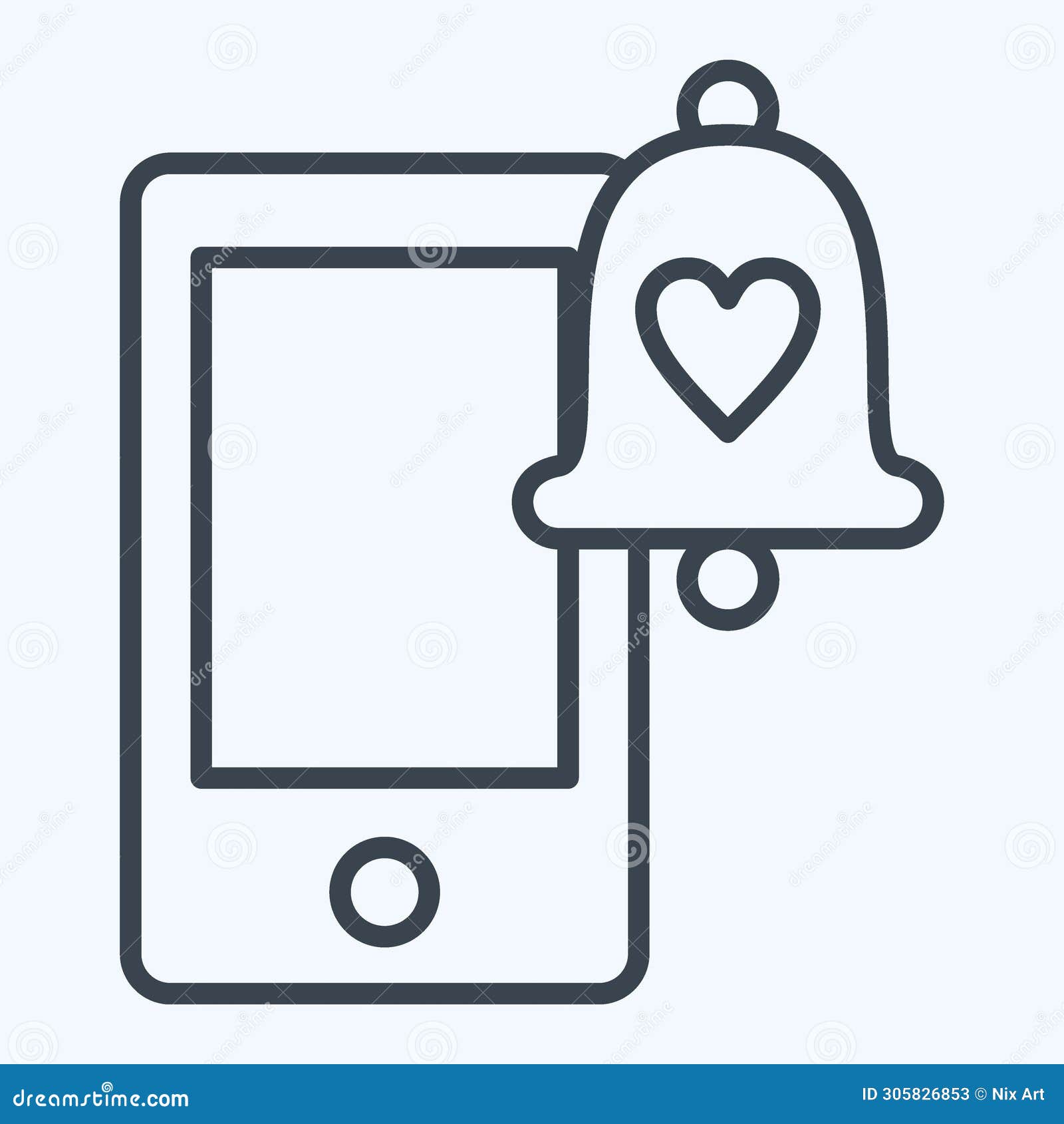 Icon Notification. Related To Ring Symbol. Line Style. Simple Design ...