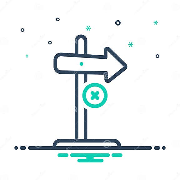 Mix Icon for Nowhere, Billboard and Directory Stock Vector ...