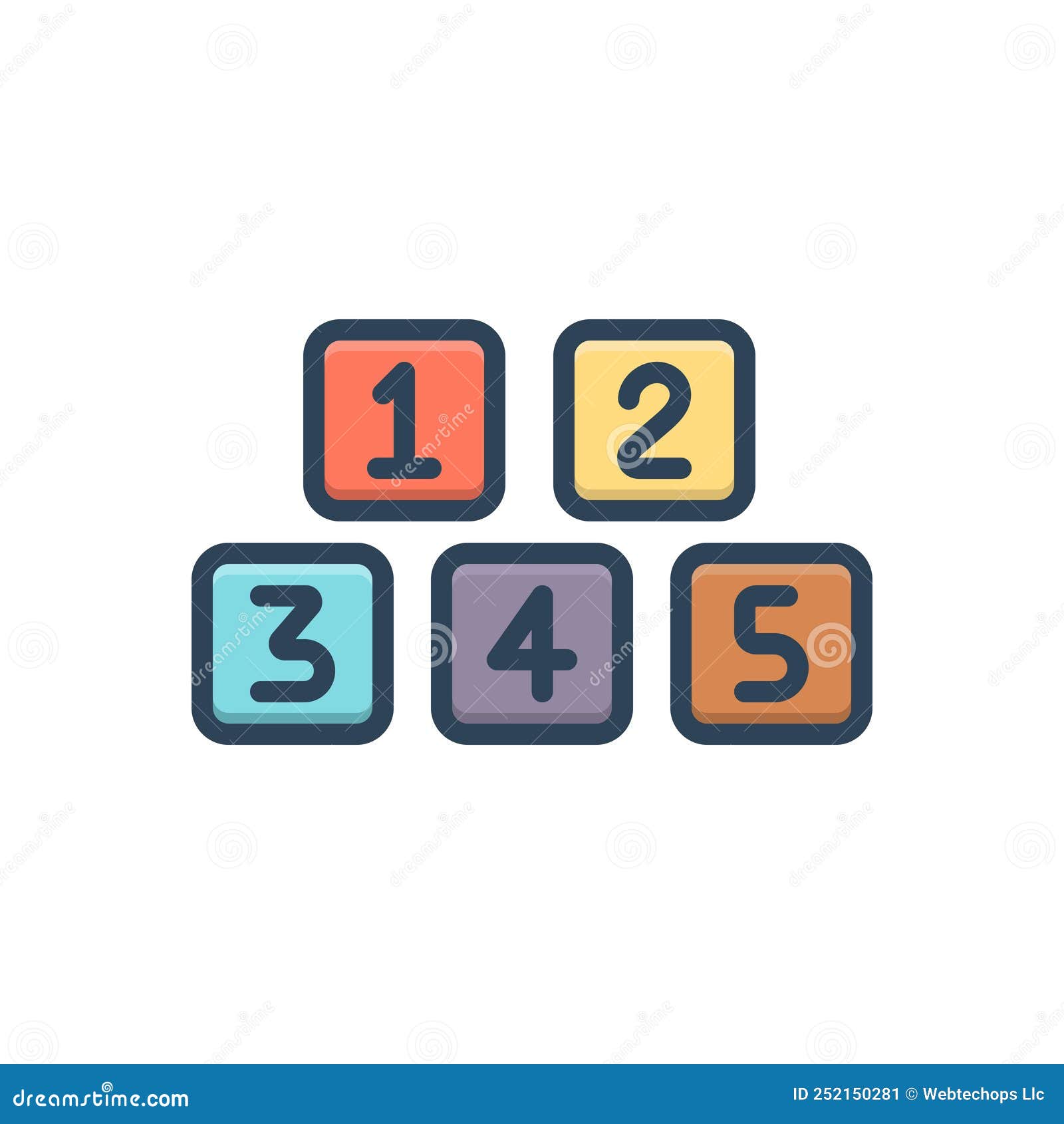 Color Illustration Icon for Number, Digit and Count Stock Vector ...