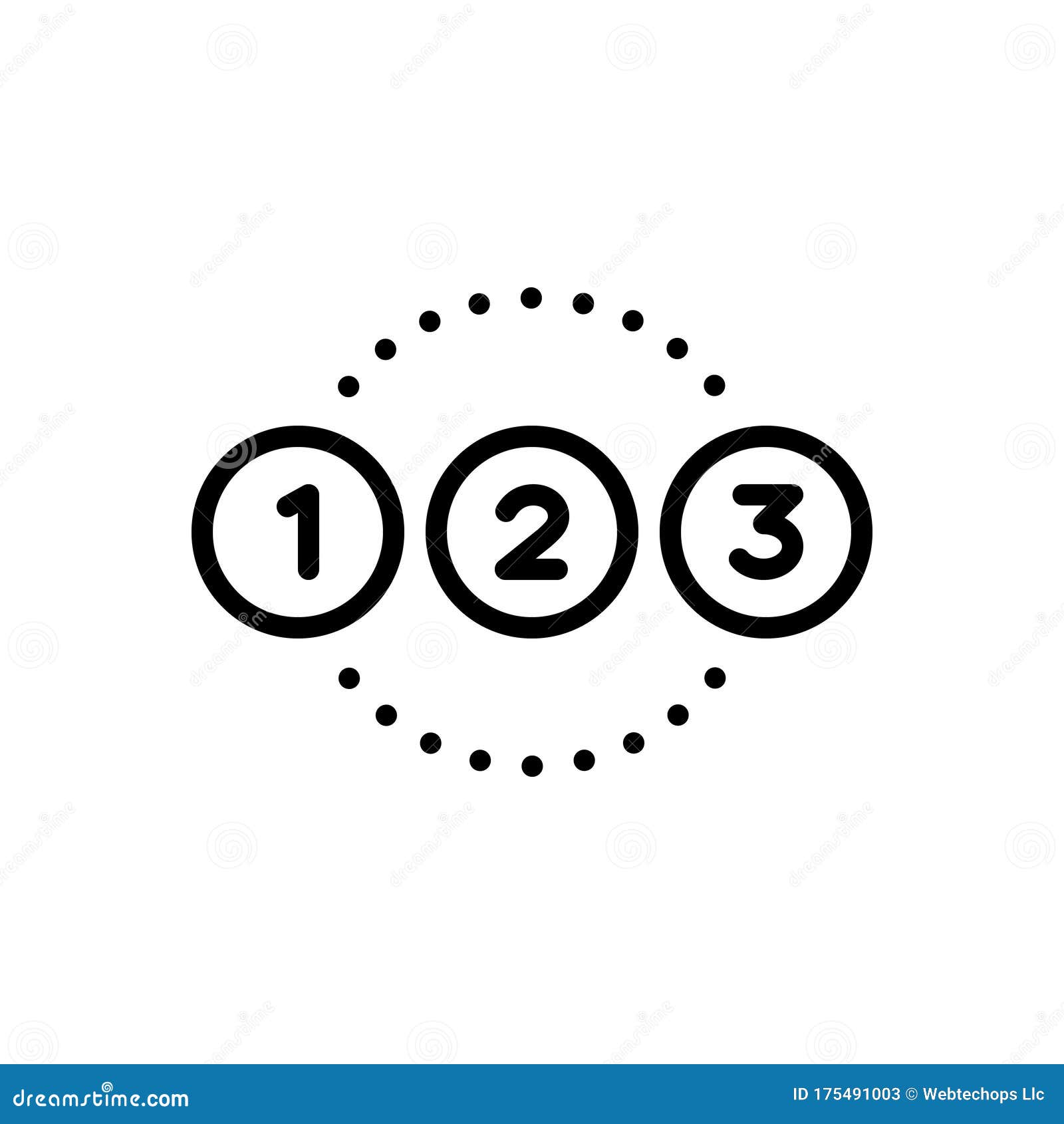 Black Line Icon for Number, Enumeration and Calculation Stock Vector ...