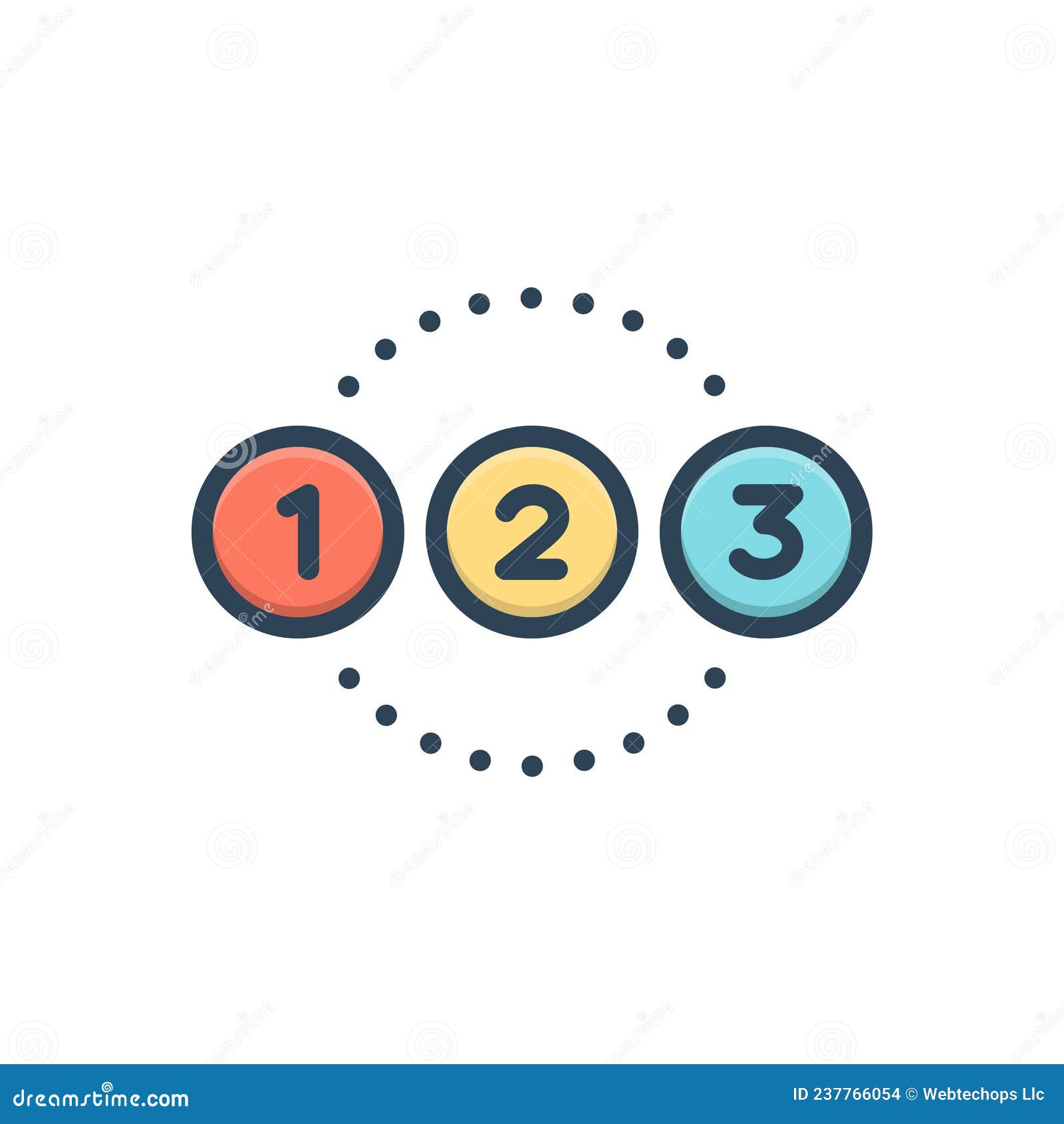 Color Illustration Icon for Number, Count and Numeration Stock ...
