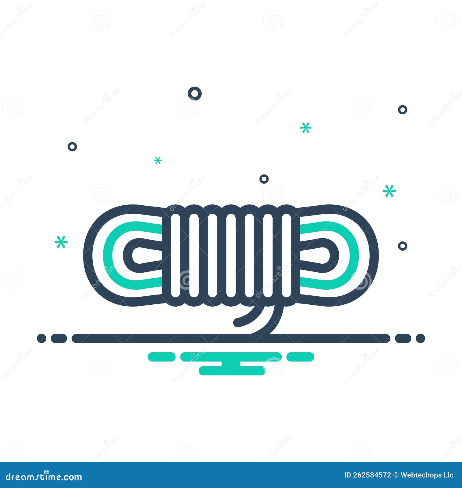 Mix Icon for Nylon, Rope and Elastic Stock Vector - Illustration of ...