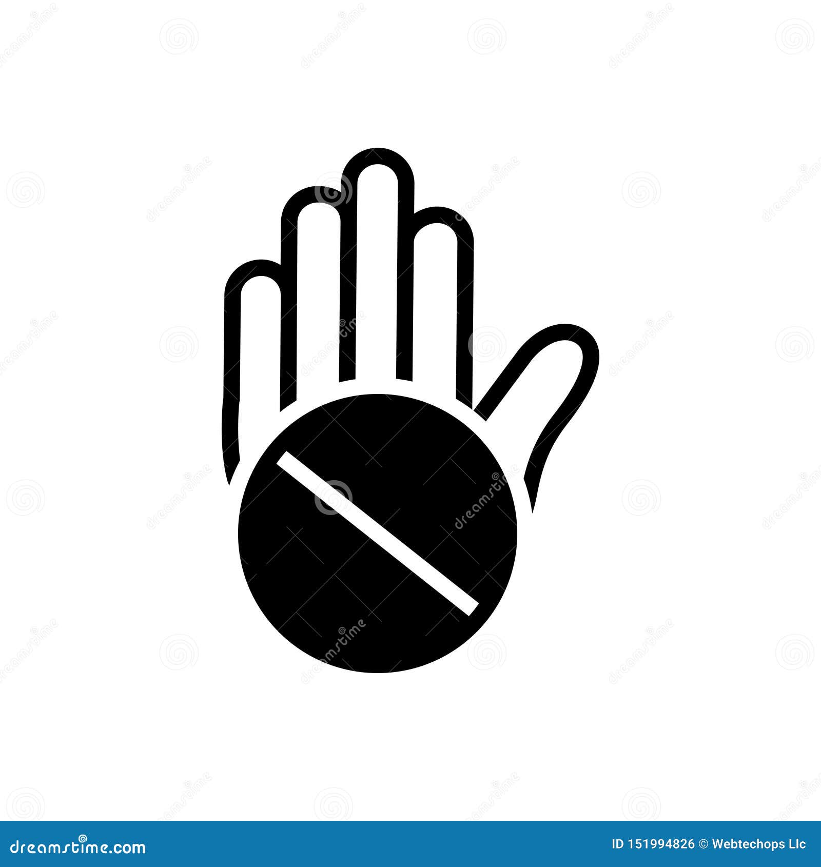 Black Solid Icon for Objection, Convulsions and Exception Stock Vector ...