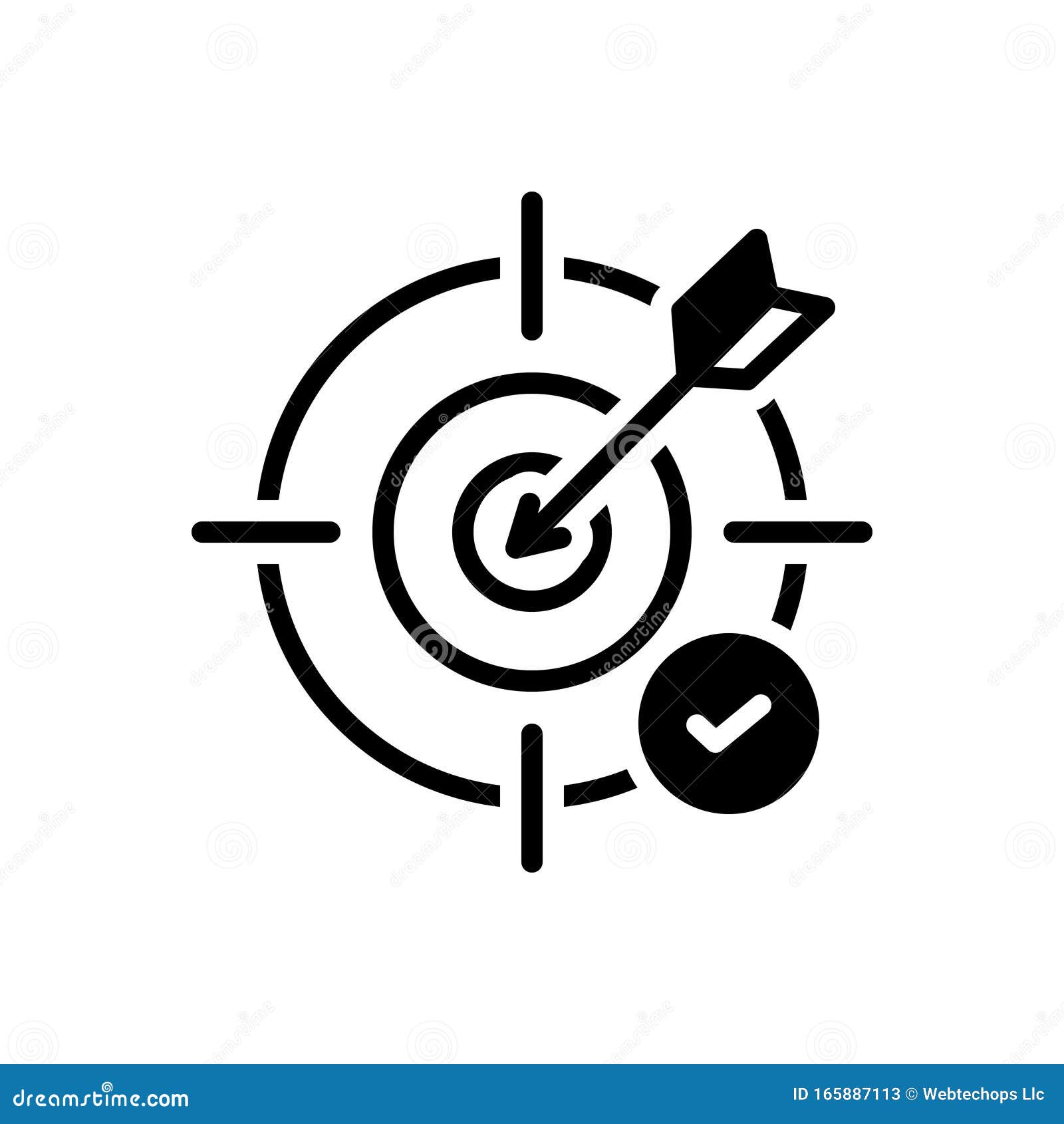 Black Solid Icon for Objective, Unprejudiced and Challenge Stock Vector ...