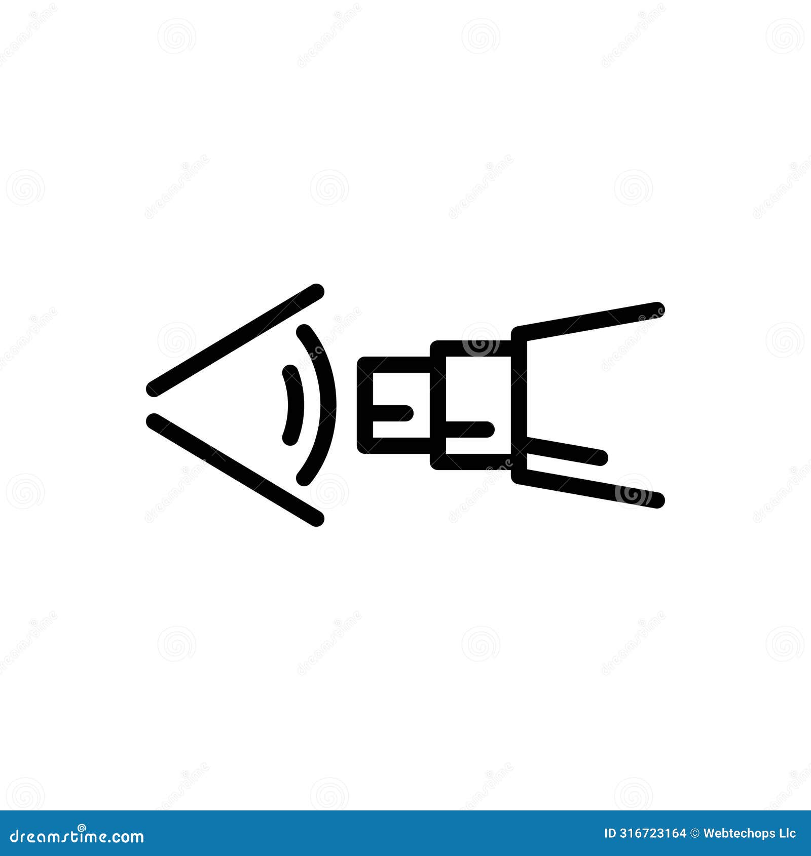 Black Line Icon for Observation, Observant and Discover Stock Vector ...