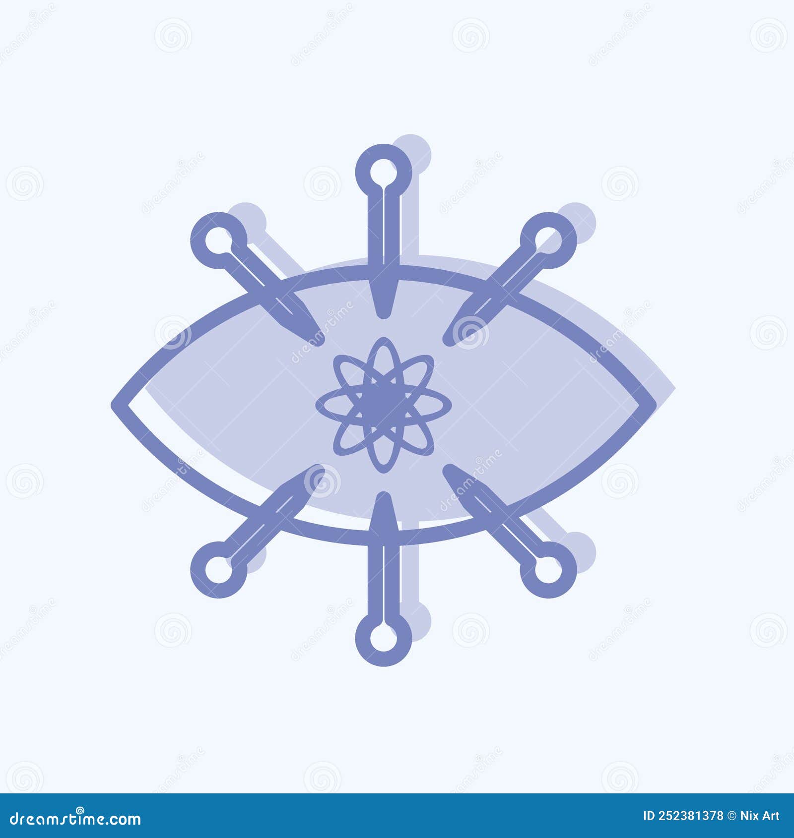 Icon Observation. Suitable for Data Analytics Symbol. Two Tone Style ...