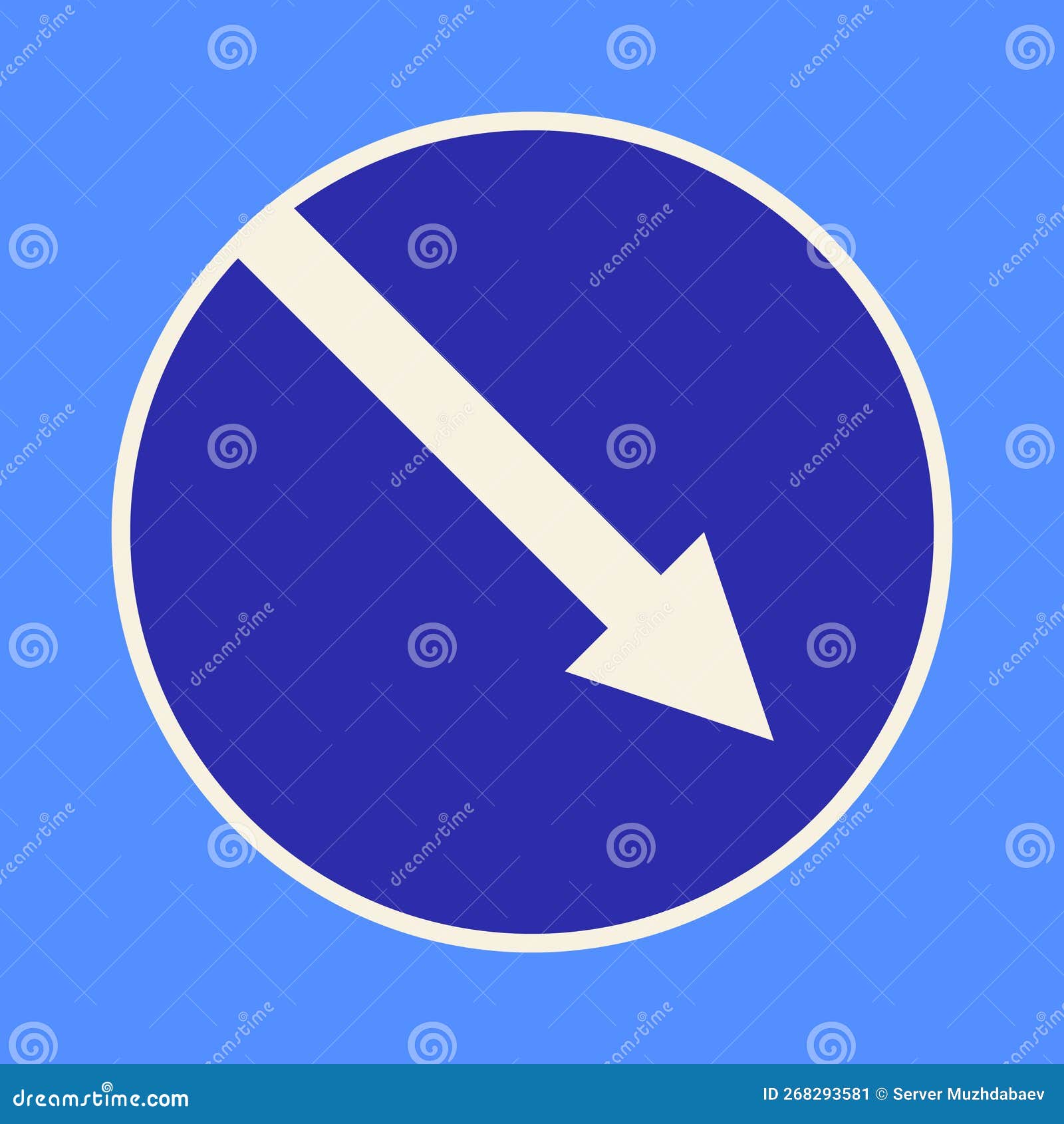 Icon Obstacle Avoidance on the Right. Vector Clipart Stock Vector ...