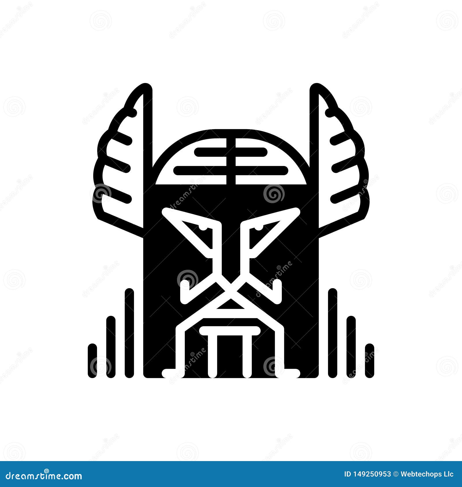 Black Solid Icon for Odin, Norse and Symbol Stock Vector - Illustration ...