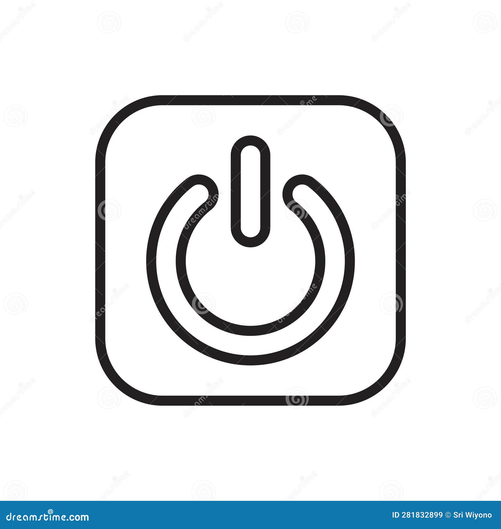 On Off Switch Button Icon Vector on White Background Stock Vector ...