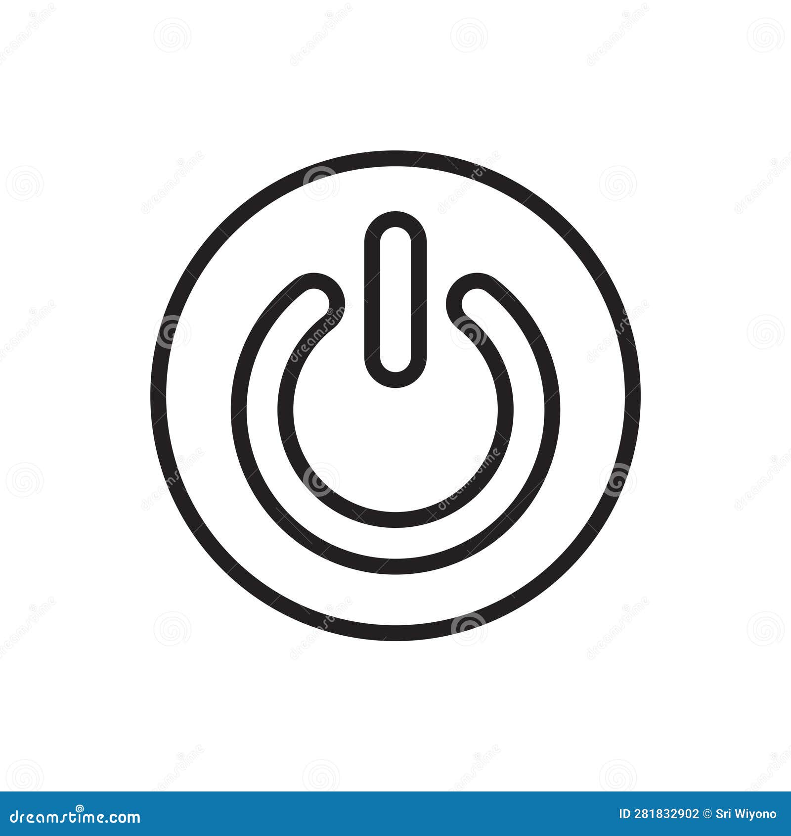 On Off Switch Button Icon Vector on White Background Stock Vector ...