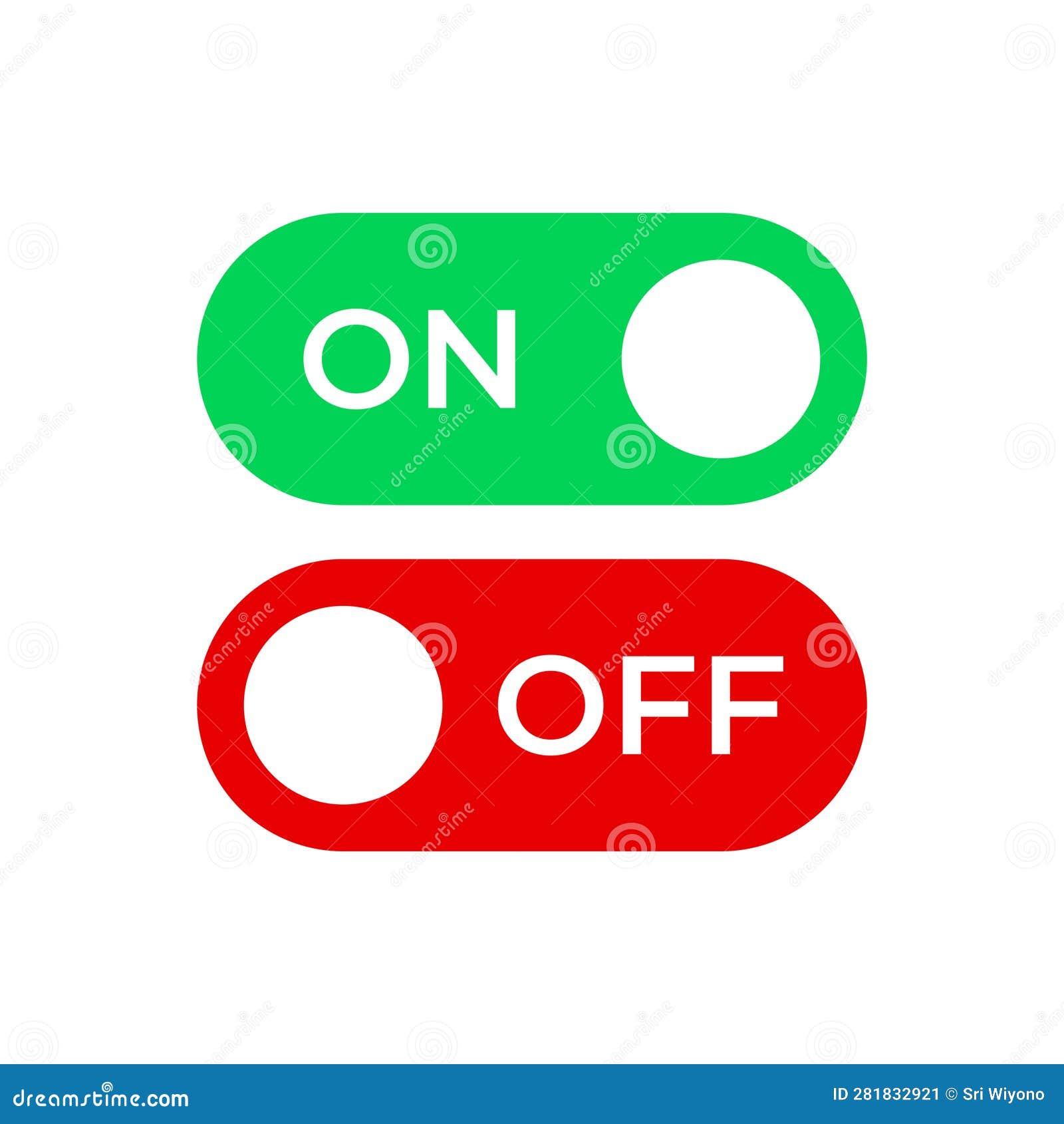 On Off Switch Button Icon Vector on White Background Stock Vector ...