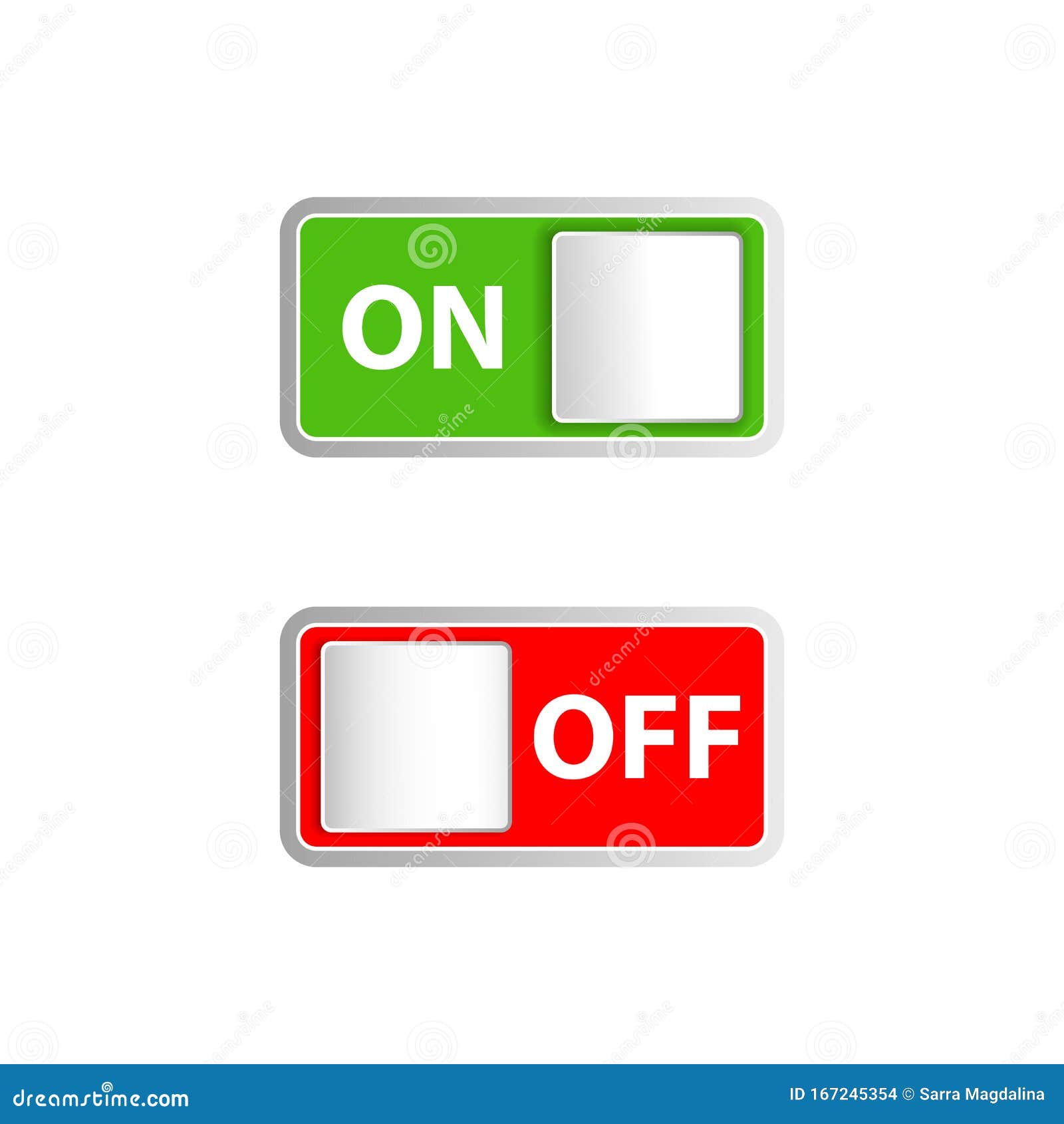Icon on and Off Toggle Switch Button. Stock Vector - Illustration of ... Icon on and Off Toggle Switch Button. Stock Vector - Illustration of ...
