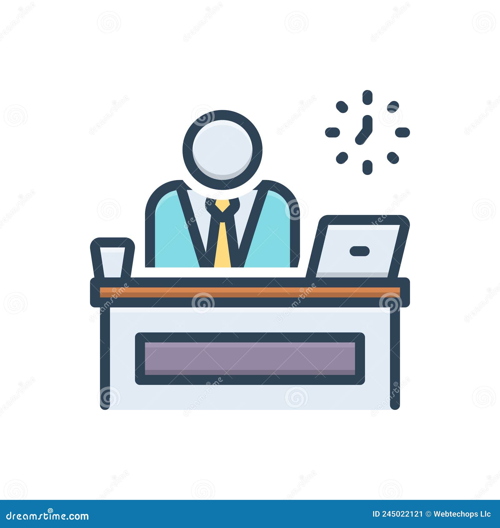 Color Illustration Icon for Official, Office and Desk Stock ...