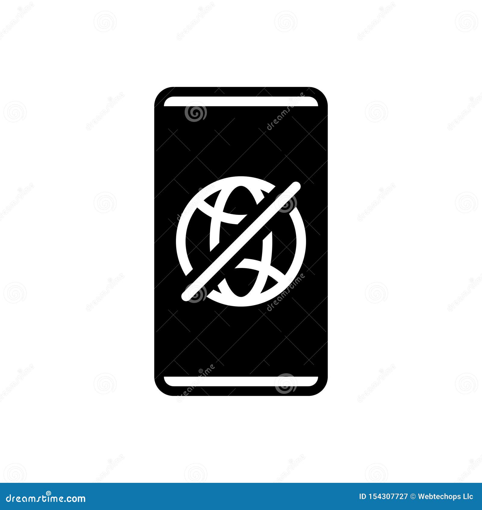 Black Solid Icon for Offline, Connection and Technology Stock Vector ...