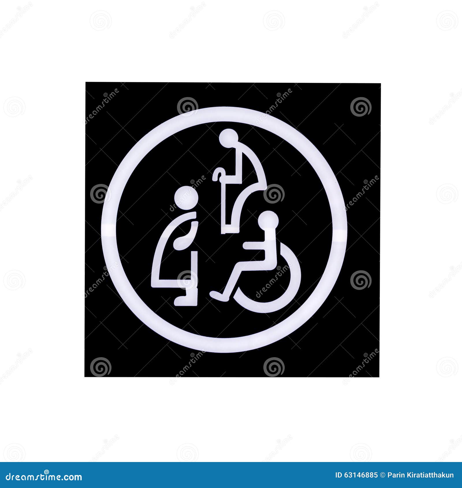 Icon of Old Man, Disable, Pregnant Woman Stock Image - Image of poor ...