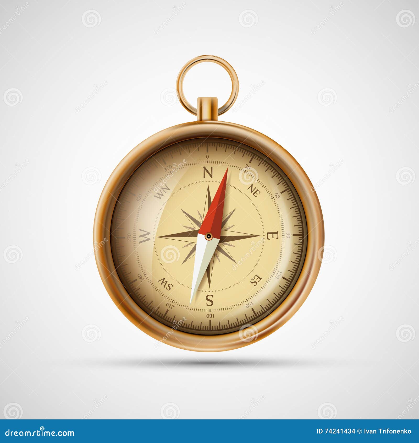 Icon Old Metal Compass. Stock Illustration. Stock Vector - Illustration ...