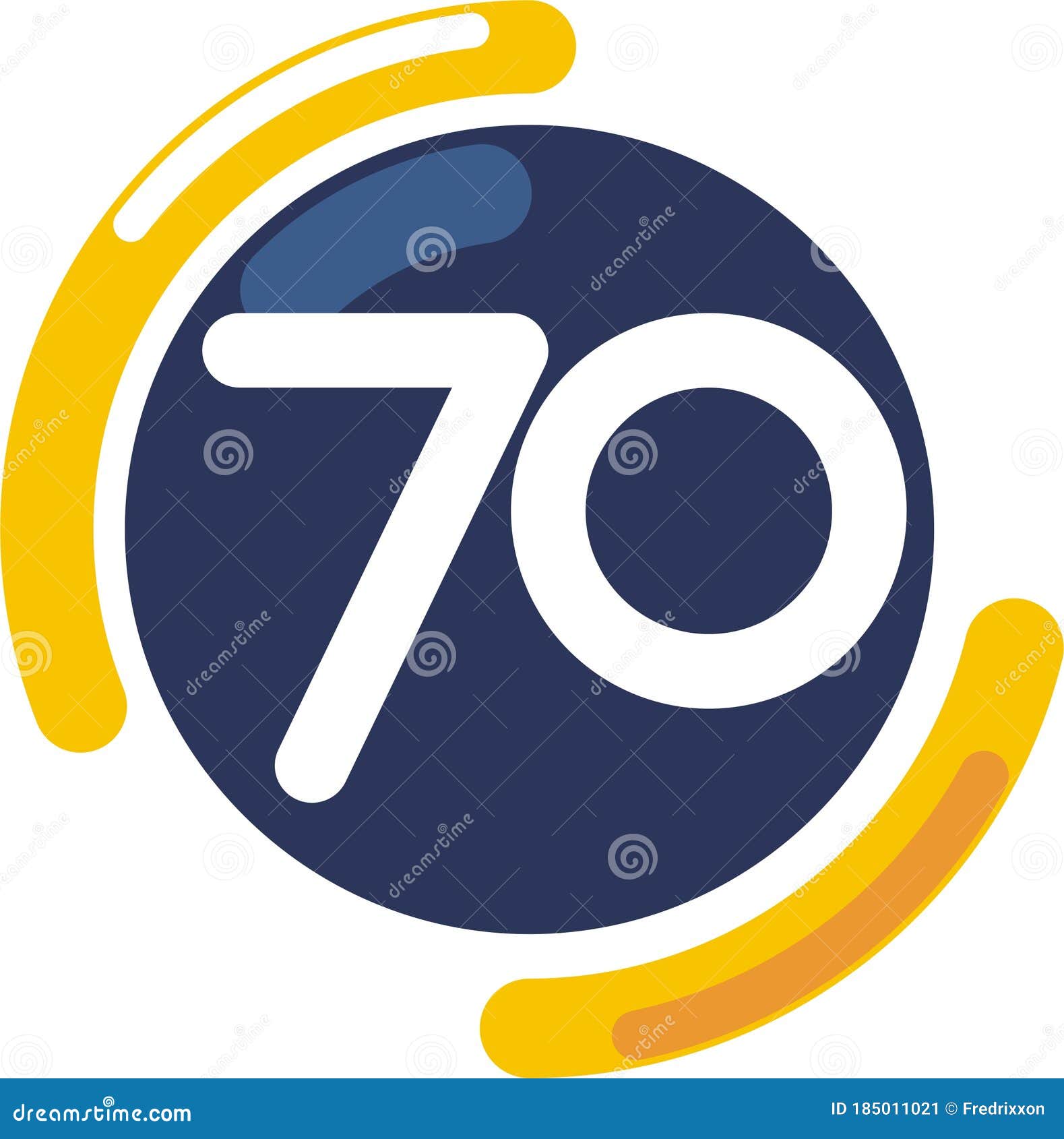Old-school Style Blue Ball with Number 70. Stock Vector - Illustration ...