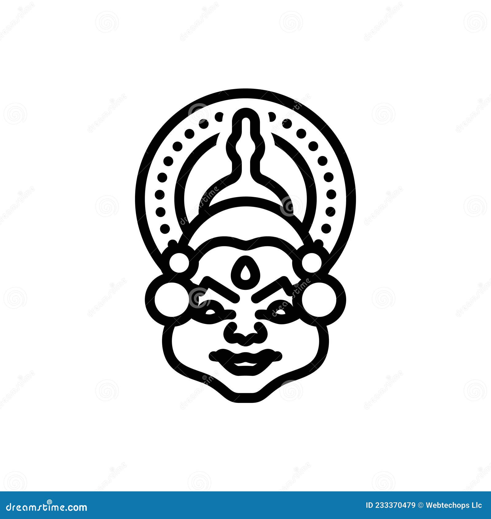 Black Line Icon for Onam, Harvest and Festival Stock Vector ...