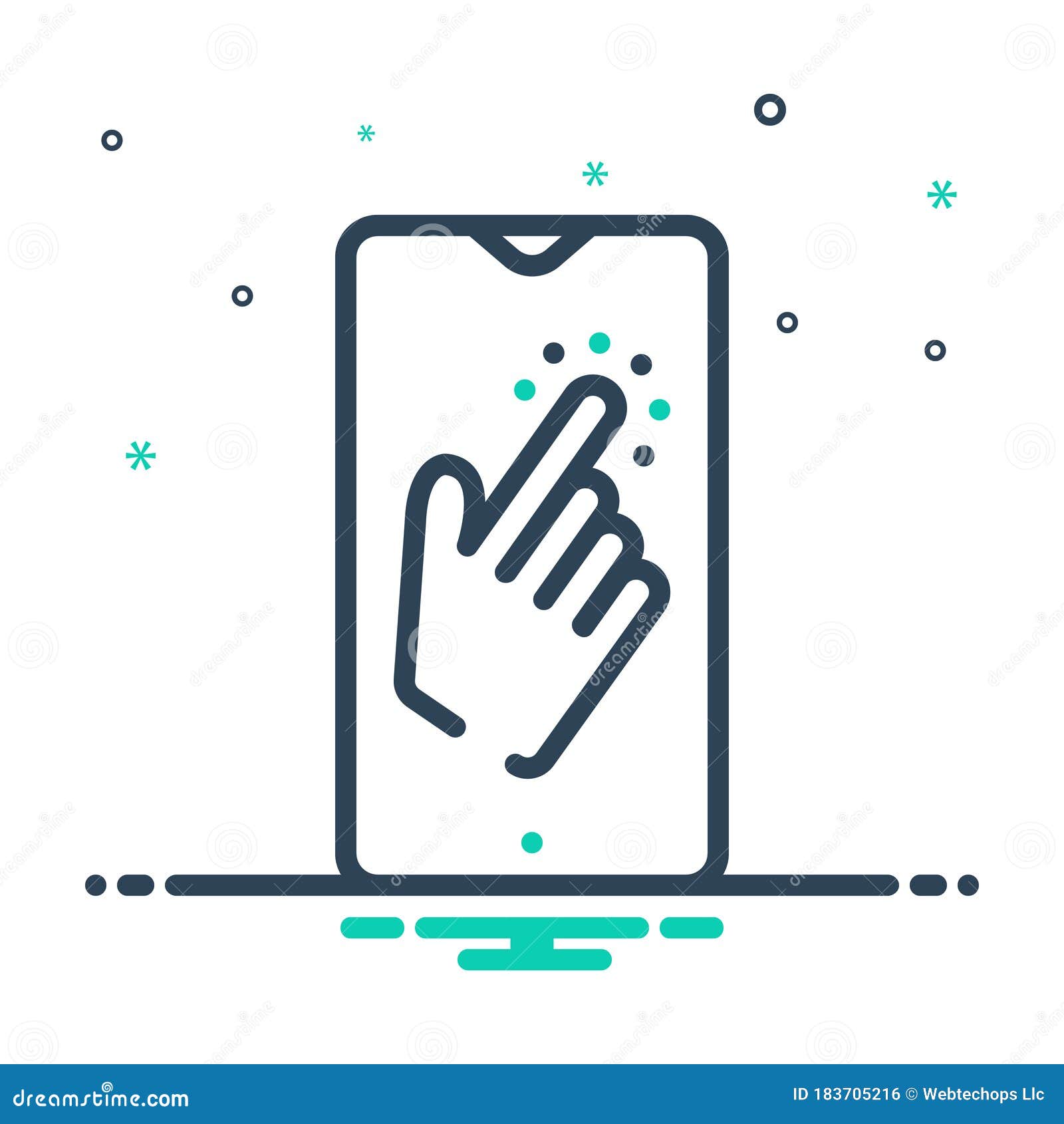 Mix Icon for Once, Gesture and Touch Stock Vector - Illustration of ...