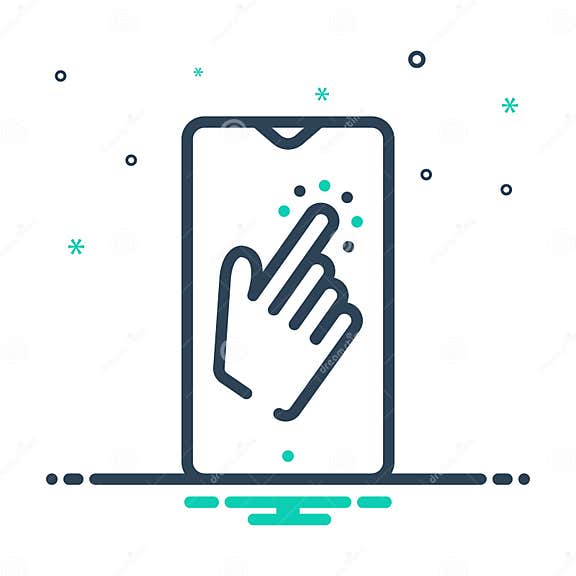 Mix Icon for Once, Gesture and Touch Stock Vector - Illustration of ...