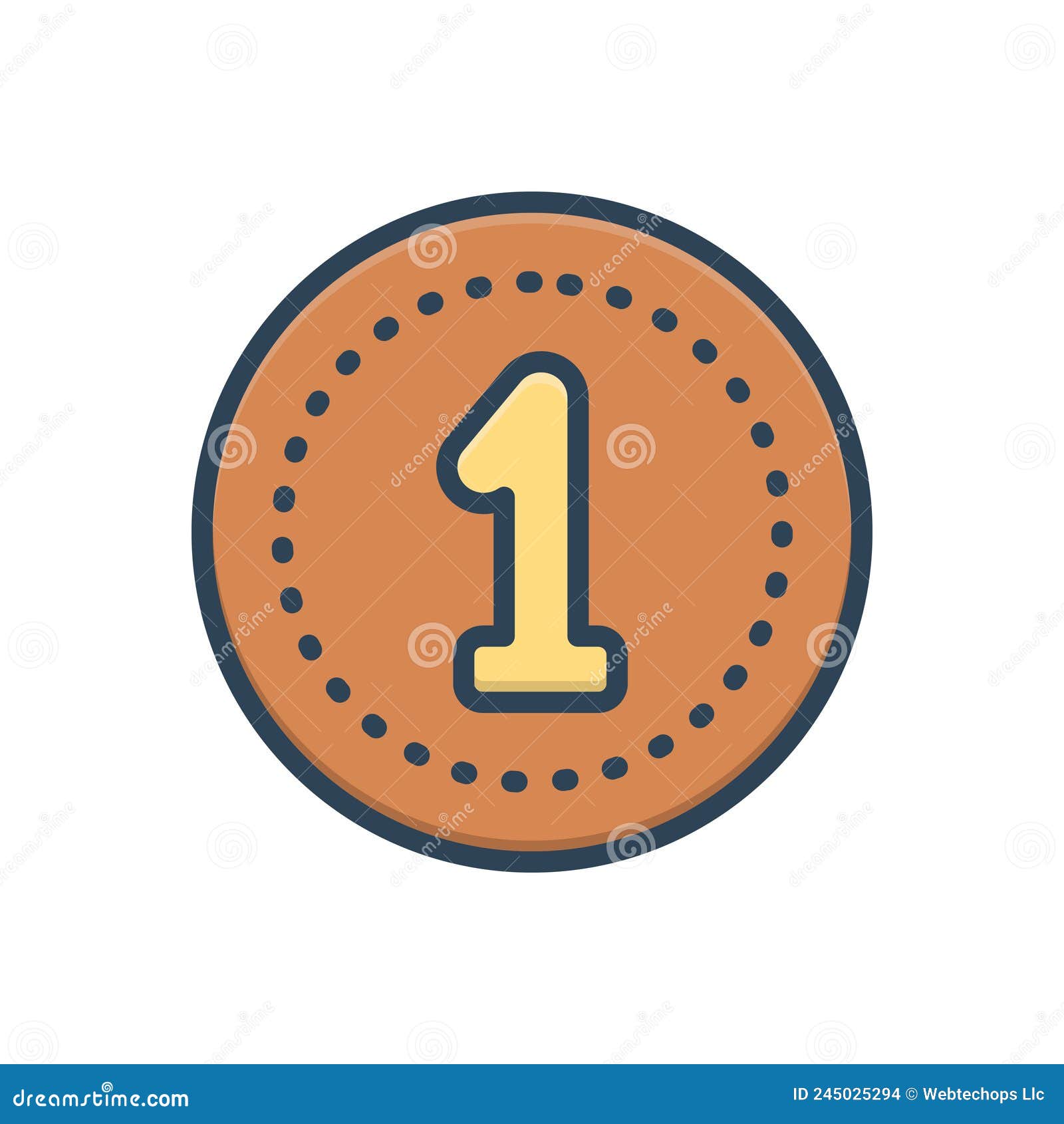 Color Illustration Icon for One, Number and Digit Stock Illustration ...