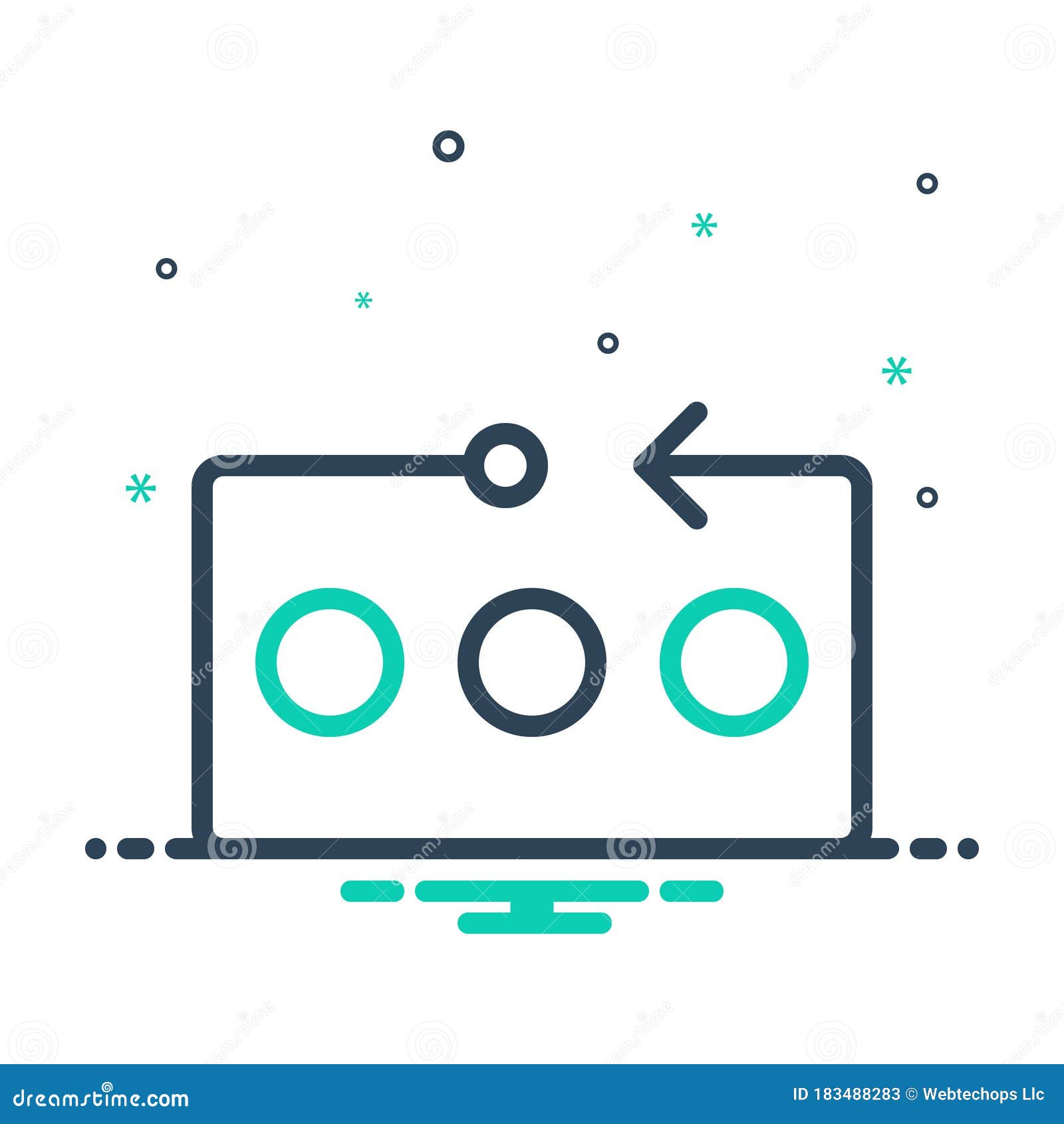 Mix Icon for Ongoing, in Progress and Proceeding Stock Vector ...