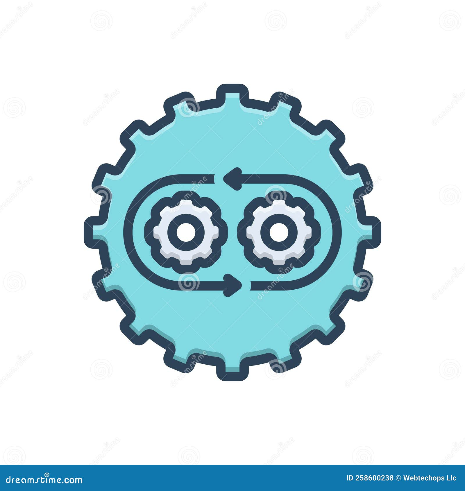 Color Illustration Icon for Ongoing, Progress and Continuing Stock ...