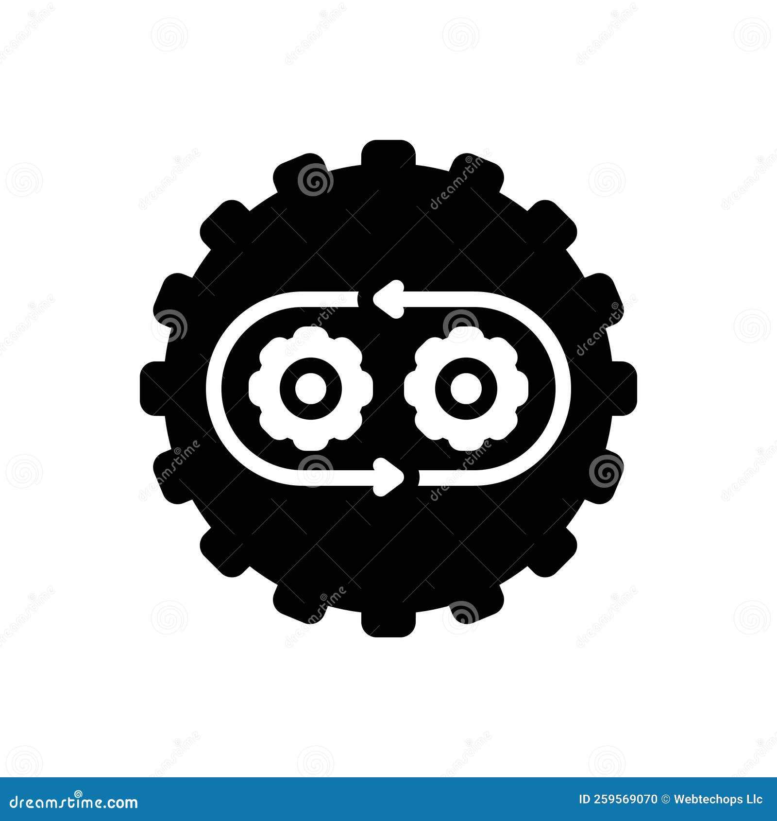 Black Solid Icon for Ongoing, Progress and Continuing Stock Vector ...