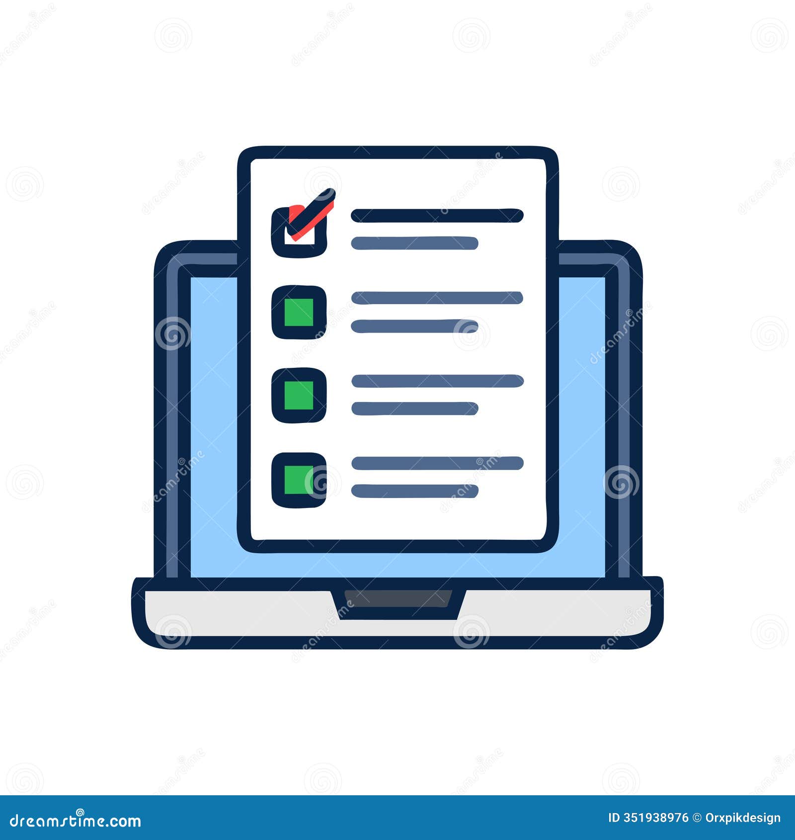 Icon for Online Testing and Evaluation Stock Vector - Illustration of ...