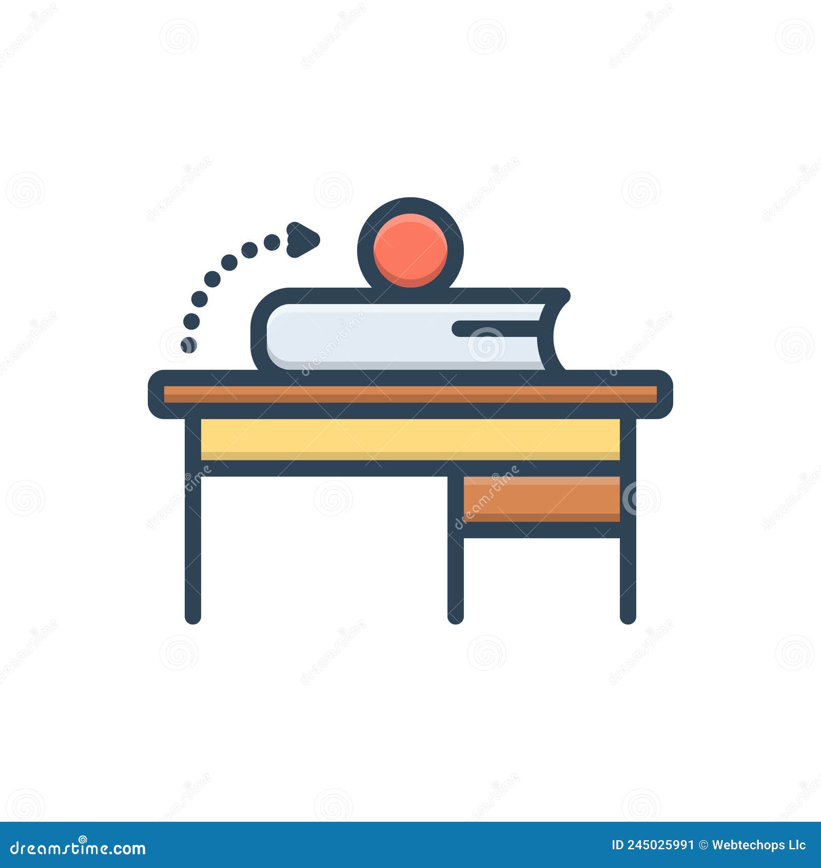 Color Illustration Icon for Onto, Adjacent and upon Stock Illustration ...