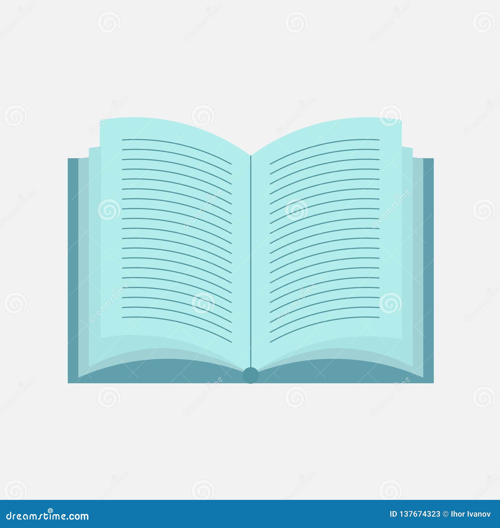 Icon Open Book,flat Design, Reading Books Stock Illustration ...