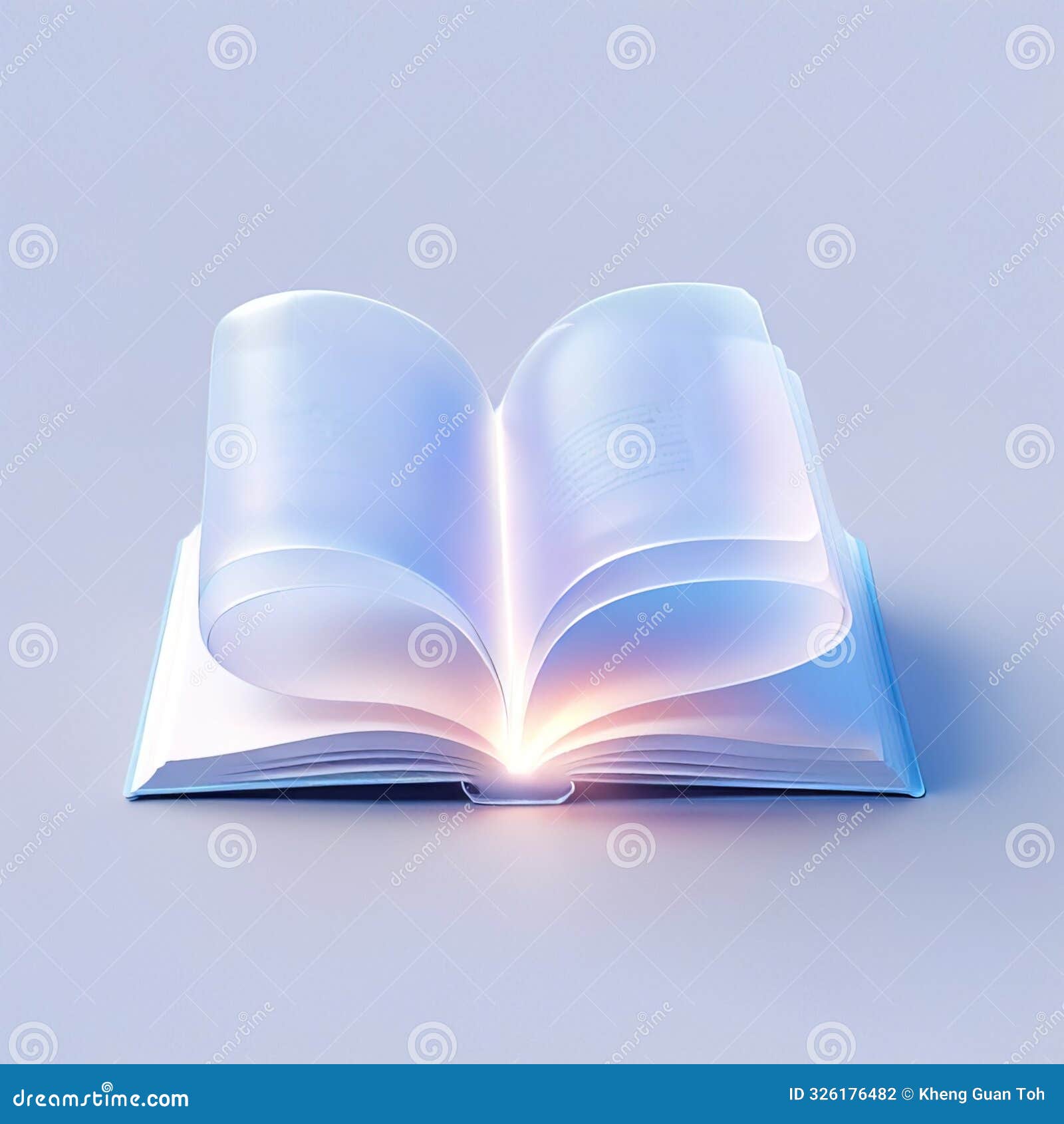 Icon of Open Book, Glossy Glass Style Stock Illustration - Illustration ...