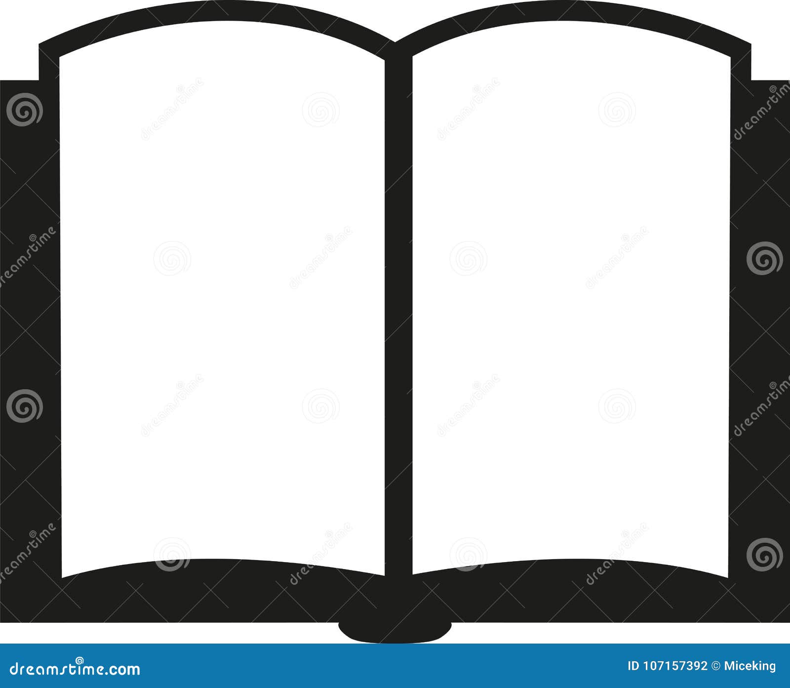 Icon of an open book stock vector. Illustration of literature - 107157392