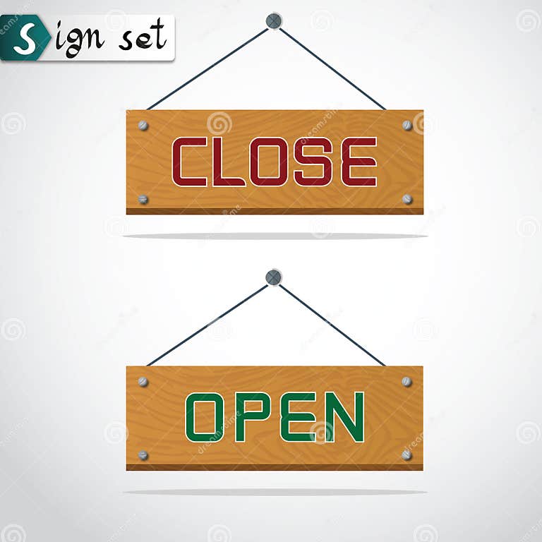 Icon Open and Close Vector Illustration Stock Illustration ...